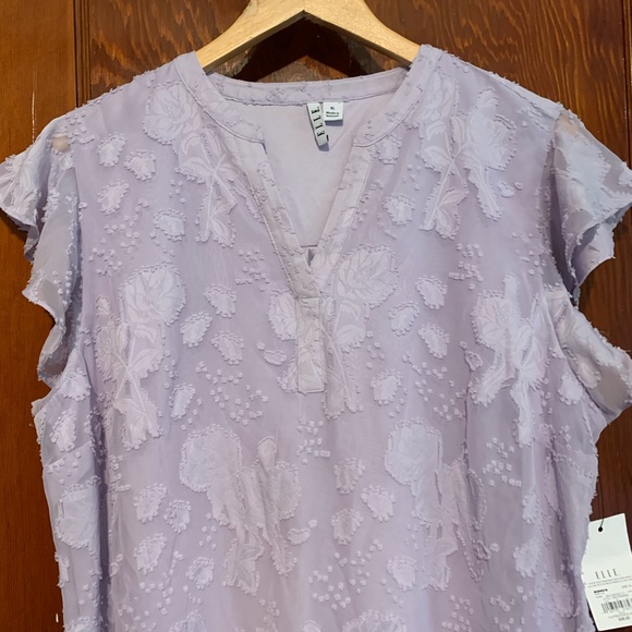Elle | Tops | Very Feminine Sweet Light Purplepink Top | Poshmark